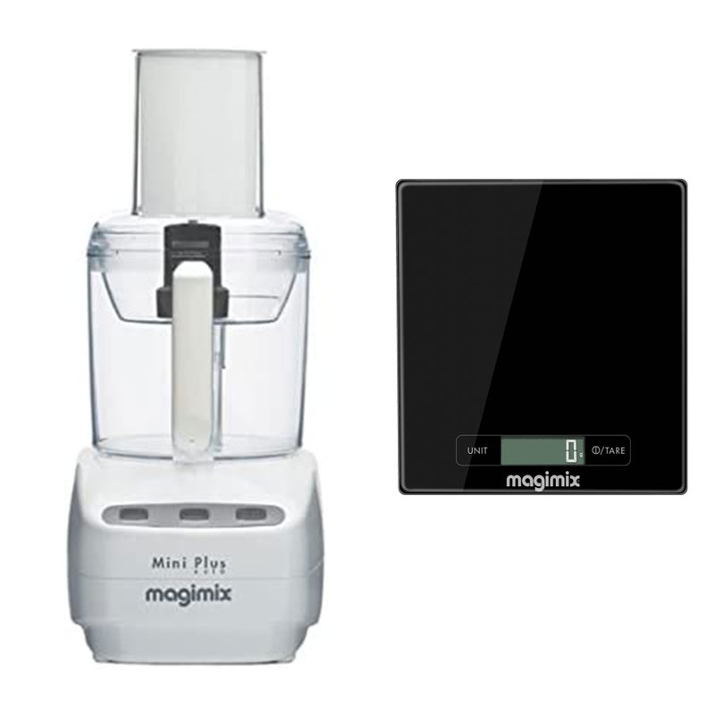 MAGIMIX Mini Plus White Food Processor With Scales - Erresse Shop