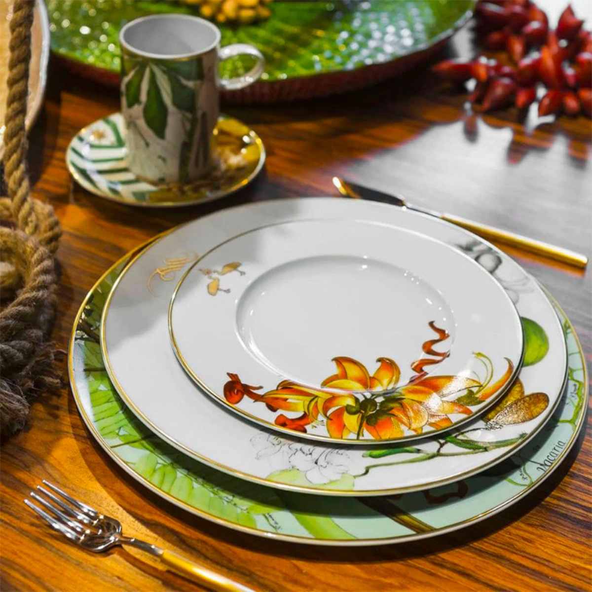 VISTA ALEGRE Amazonia Set 4 Piatti Dessert 22 cm - Erresse Shop