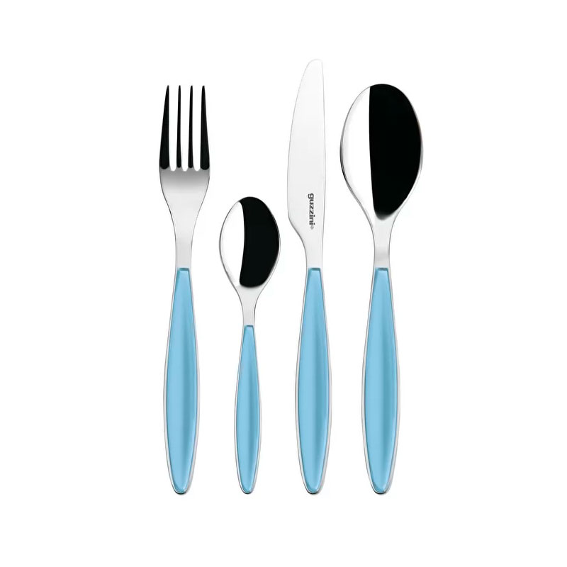 GUZZINI Feeling Besteck-Set 24 Teile Azurblaues Meer - Erresse Shop